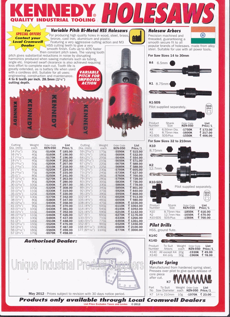 Kennedy Hole Saw Cutter Distributor Chennai Kennedy Hole Saw Cutter Distributor Chennai
